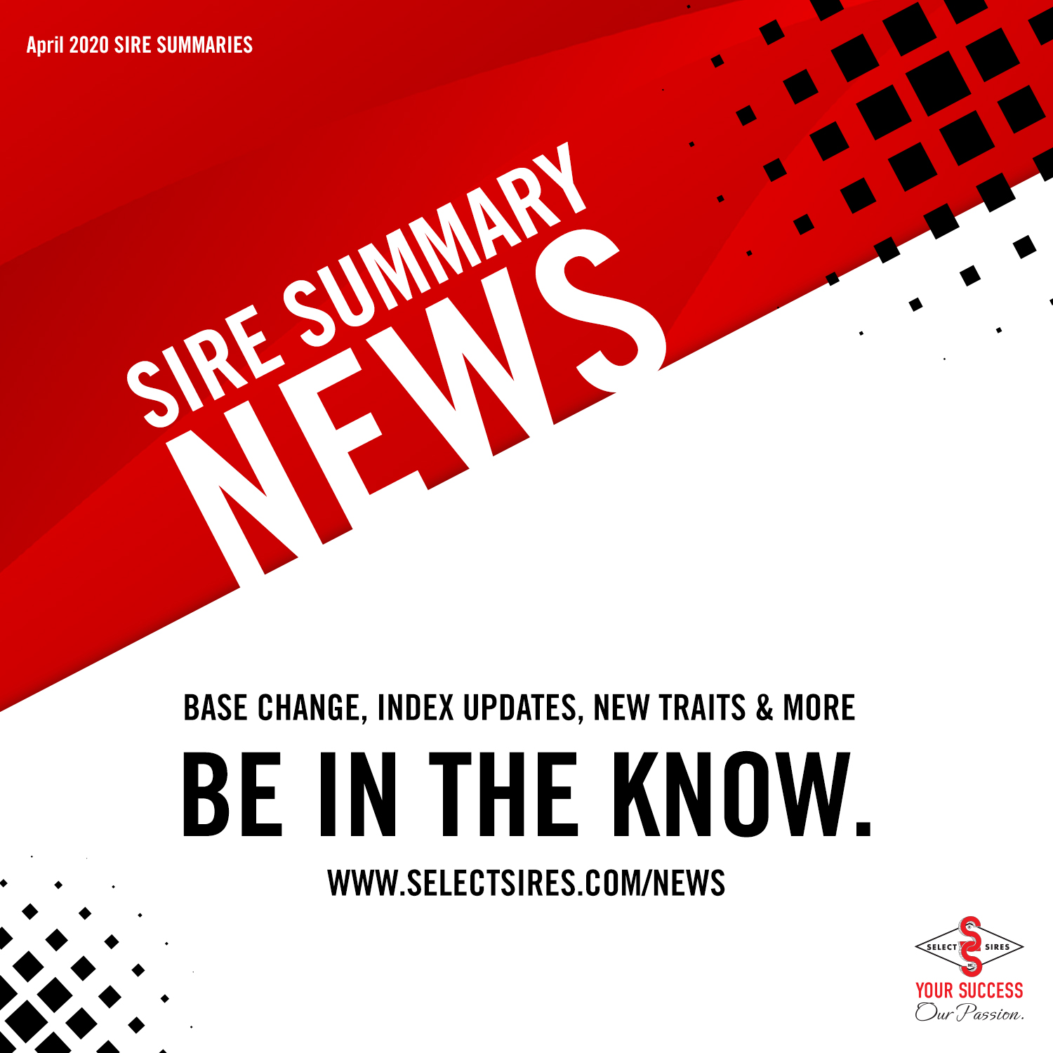 April 2020 Sire Summary Updates and Adjustments